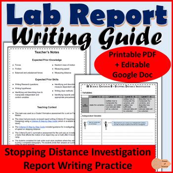 IB MYP Science Criterion B Designing An Experiment Lab Report Writing Guide
