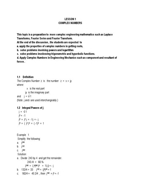 Adv Math Lessons1 6 Pdf Matrix Mathematics Elementary Mathematics