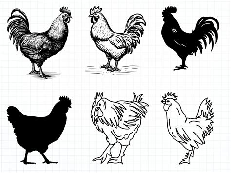 Chicken Svg Bundle Chicken Svg Rooster Svg Farmhouse Svg Rooster