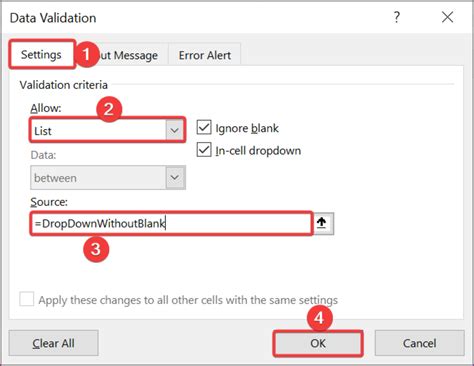 Fixed Drop Down List Ignore Blank Not Working In Excel