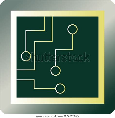 Square Vector Image Microchip Vector Illustration Stock Vector Royalty Free 2074820875