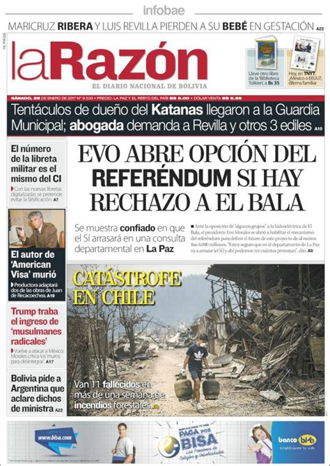 La Razón Bolivia sábado de enero de Infobae
