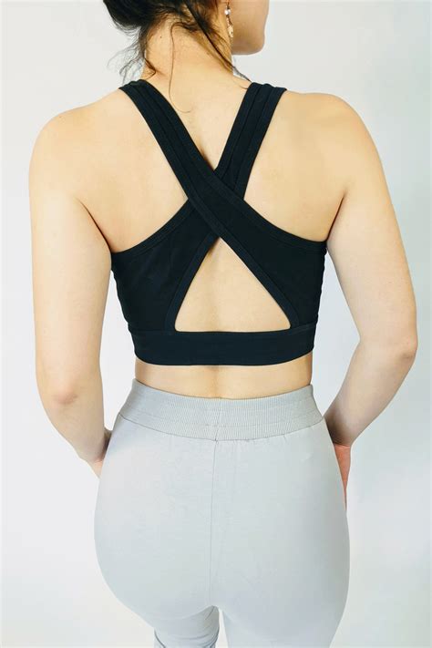 Black Organic Cotton Bra Jacarandá