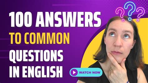 How To Answer Common English Questions 100 Phrases Youtube