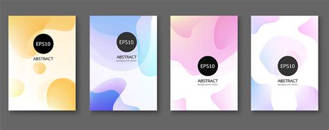 컬러 생생한 액체 그라데이션 배경 포스터 커버의 집합입니다 벡터 그림입니다 Eps10 0명에 대한 스톡 벡터 아트 및 기타 이미지 0명 공란 과학 Istock