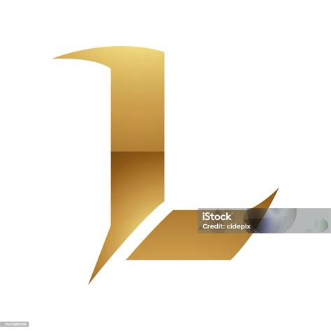 흰색 배경에 황금 문자 L 기호 아이콘 6 0명에 대한 스톡 벡터 아트 및 기타 이미지 0명 개념 곡선 Istock