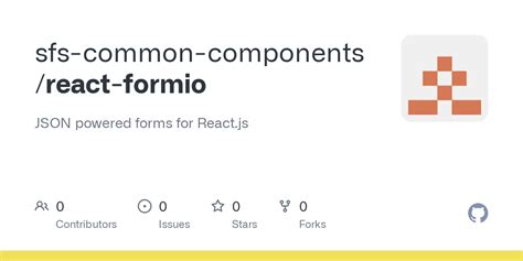 GitHub Sfs Common Components React Formio JSON Powered Forms For