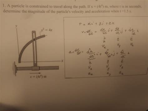 solved 1 a particle is constrained to travel along the