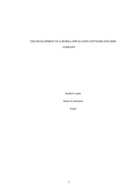 Mobile App Development For Uber Company Desklib