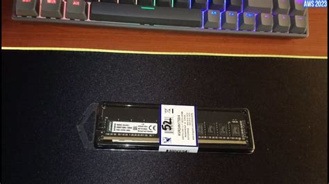 unboxing ram kingston long dimm ddr4 pc 19200 2400 4gb life time