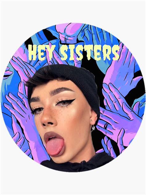 Hey Sisters James Charles Sticker Sticker For Sale By Janefitzgib0