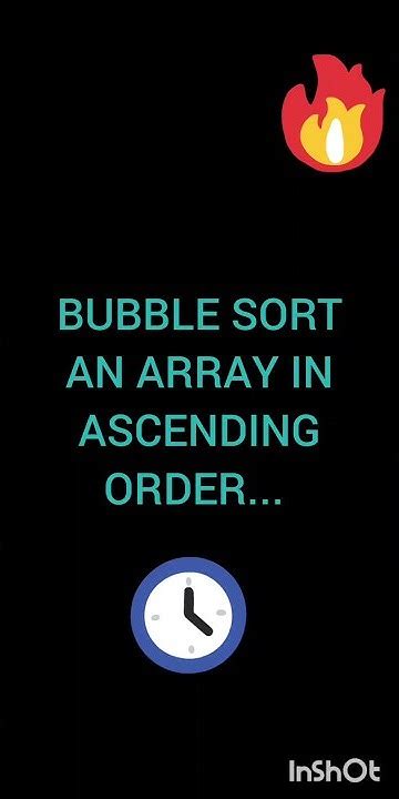 Sorting An Array Using Bubble Sort C Programming Shorts Youtubeshorts Youtube