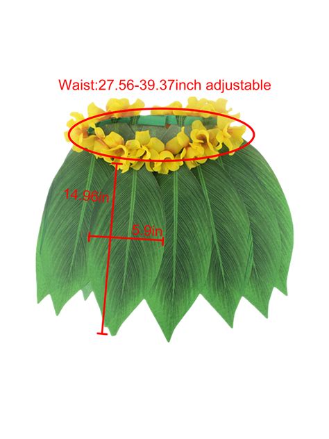 Hawaiian Ti Leaf Hula Green Skirt Luau Party Accessory Grass Skirts For