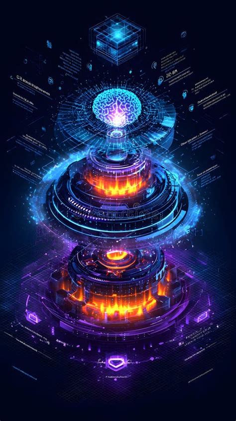 Isometric Zero Trust Layers Protect Neural Network Core Stock Illustration Illustration Of