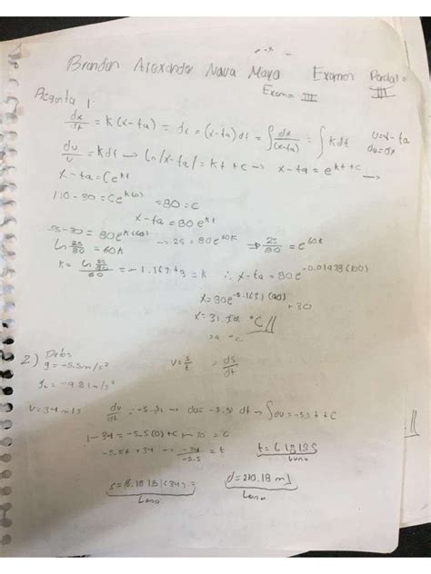 Examen Tercer Parcial Cálculo Integral Pdf