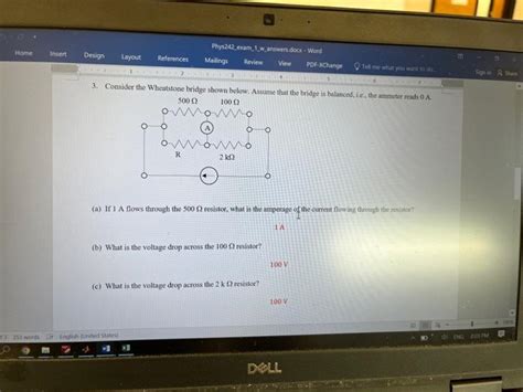Solved 3 Consider The Wheatstone Bridge Shown Below Assume Chegg