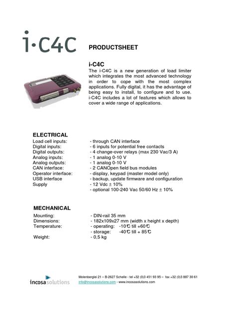 The I C4c A Next Generation Fully Digital Load Limiter With Advanced Features For Complex