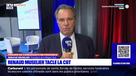 Pénurie de carburant Renaud Muselier tacle la CGT
