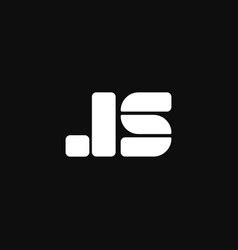 Logo Letters Js Curved S Shape Royalty Free Vector Image