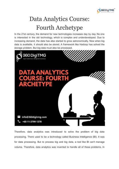 Data Analytics Course Archtype Pdf