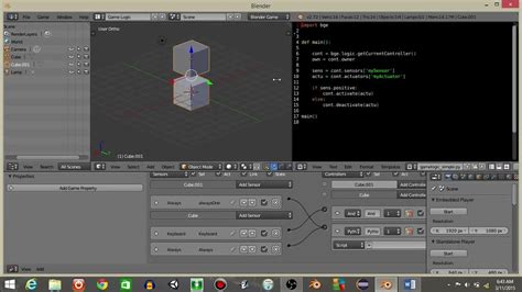 upbge how to edit an object with its sensor python youtube