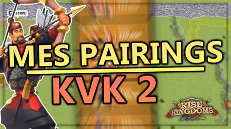 Mes Pairings Pour Ce Kvk 2 Équipement Et Armements Avec Rise