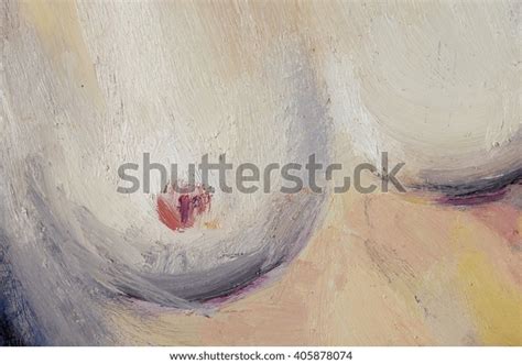 Fragment Oil Painting Naked Woman Stock Illustration 405878074