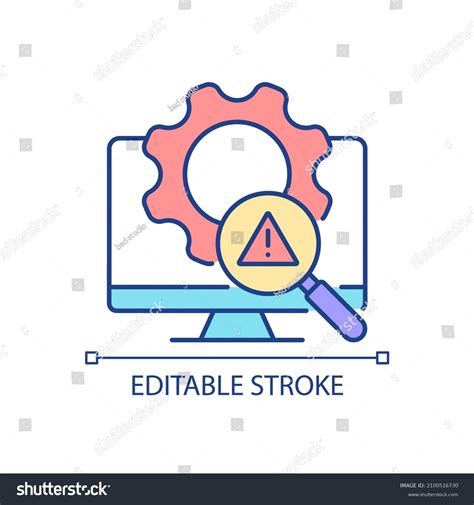 Threat Management Rgb Color Icon Detect Stock Vector Royalty Free