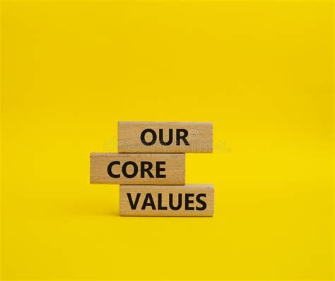 Our Core Values Symbol Concept Words Our Core Values On Wooden Blocks Beautiful White