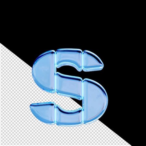 Символ сделанный из синих вертикальных блоков буква S Премиум Psd Файл