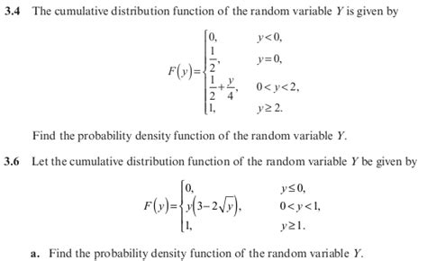 Solved 34 The Cumulative Distribution Function Of The