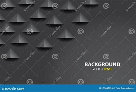 Black Background With Paper Flip Effect Minimal Concept Stock Vector