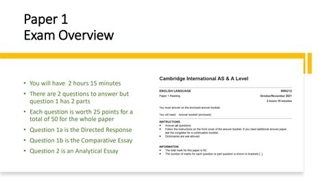 SOLUTION Aice English Language Paper 1 Overview Studypool