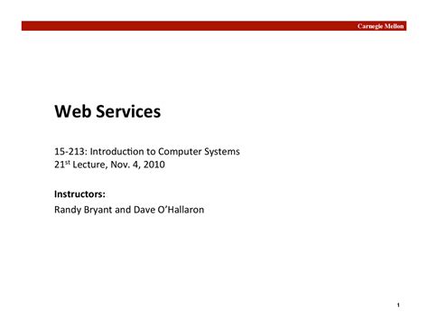 Web Services Lecture Slide Computer Science Docsity