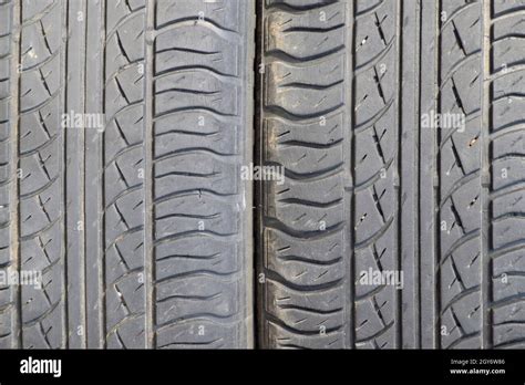 The Background Of The Tread Pattern Of The Car Wheel Rubber Tires Stock Photo Alamy