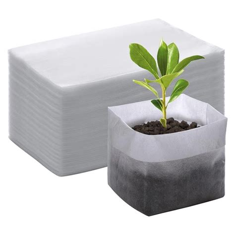 100pcs Nursery Bags Non Woven Fabric Seedling Bags Biodegradable Plants