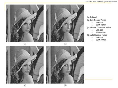 Ppt The Ssim Index For Image Quality Assessment Powerpoint