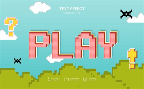 Premium Psd Pixelation Text Effect