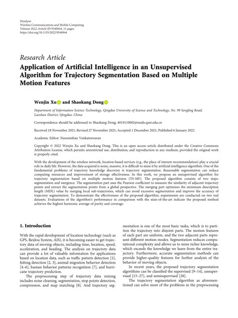 Pdf Application Of Artificial Intelligence In An Unsupervised