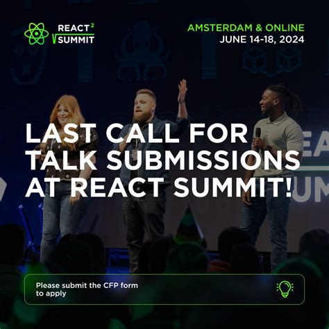 React Summit On Linkedin Last Call For Talk Submissions At React