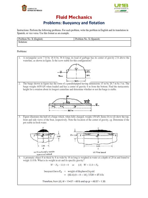 Problems Buoyancy And Flotation Pdf