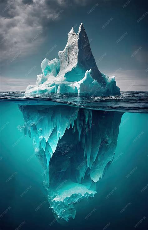 Premium Photo Composition Of Iceberg Reflected In Sea Over Clouds