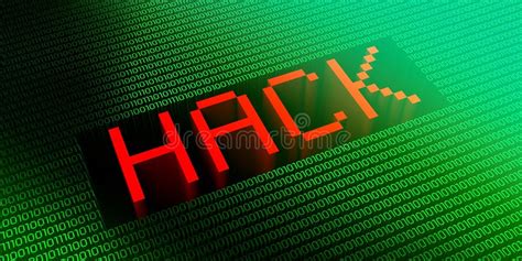 Hack Binary Code Concept Stock Illustration Illustration Of Word