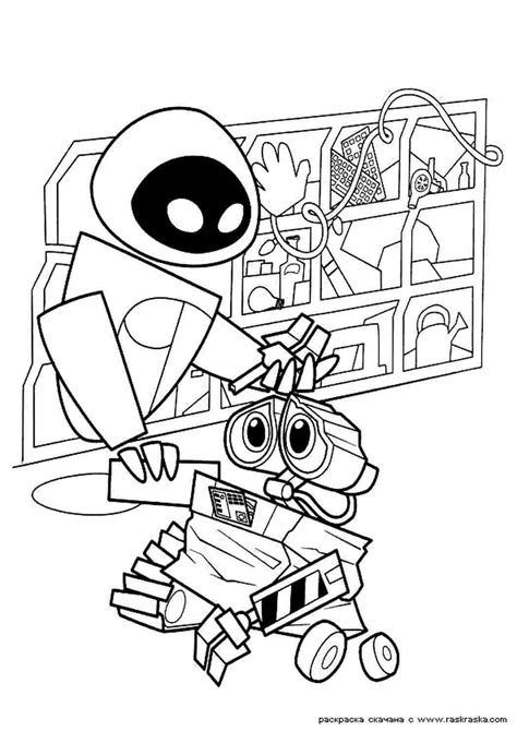 Раскраски раскраски с Валли на тему мультфильмов для мальчиков и