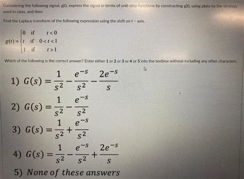 Solved Considering The Following Signal G T Express The Chegg