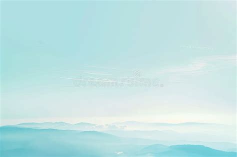 Smooth Gradient Background Transitioning From Light Blue To White Evoking Tranquility Stock