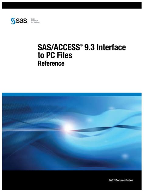 Sasaccess 93 Interface To Pc Files Reference Download Free Pdf