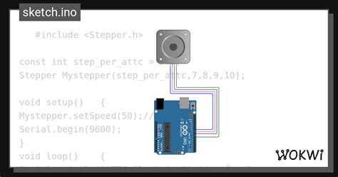 Stepper Motor1 Wokwi Esp32 Stm32 Arduino Simulator