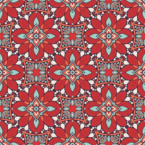 Premium Vector Decorative Geometric Tile Seamless Pattern