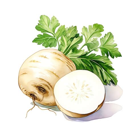 Premium Photo Beautiful Jicama Watercolor Vegetable Clipart Illustration